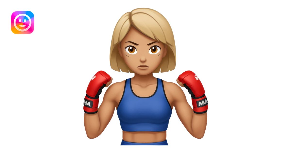 woman making MMA emoji | AI Emoji Generator