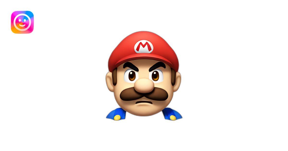 Angry Mario emoji | AI Emoji Generator