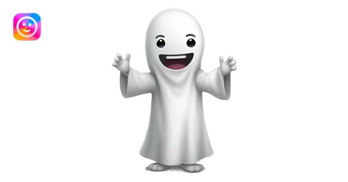 cute happy pocong emoji | AI Emoji Generator