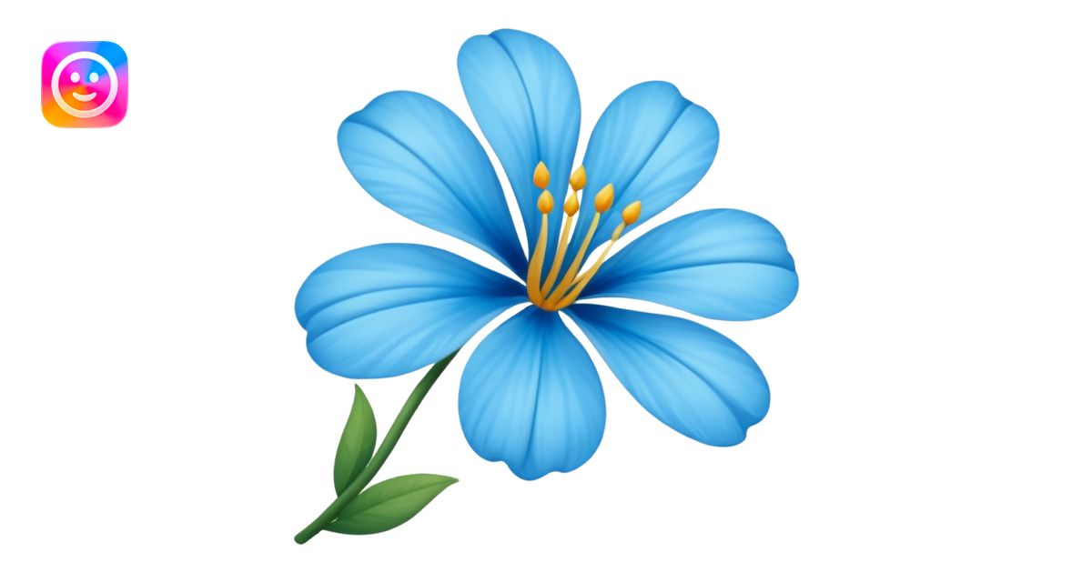 Flor de lirio azul cielo emoji | AI Emoji Generator