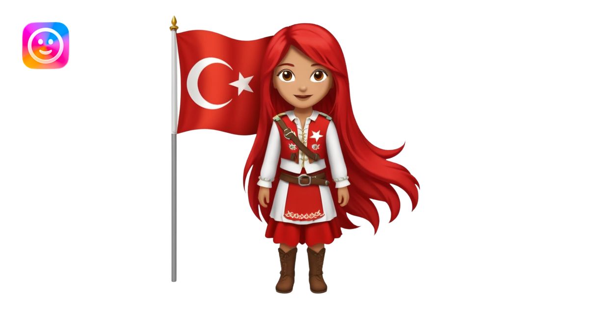 ultra sexy happy Turkish girl with Turkish flag in national outfit ...