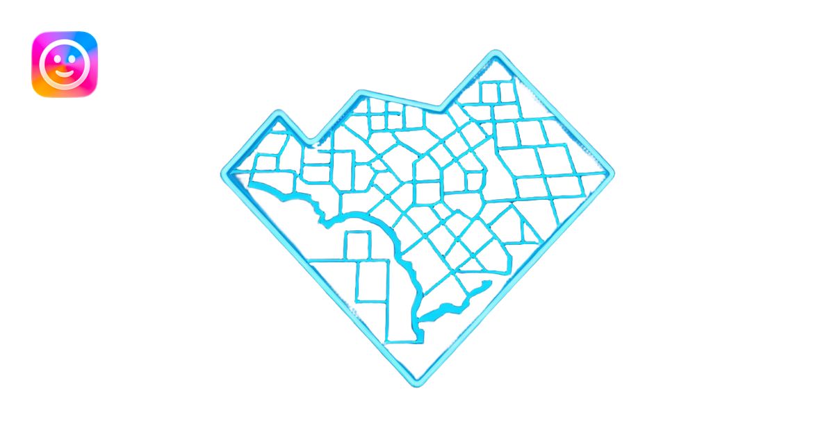 neon blue icon of a stylized map emoji | AI Emoji Generator