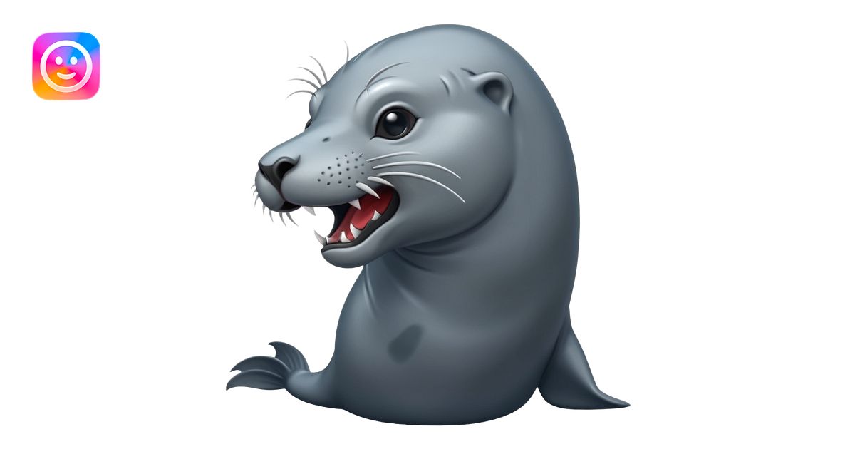 scary grey sea lion full body emoji | AI Emoji Generator