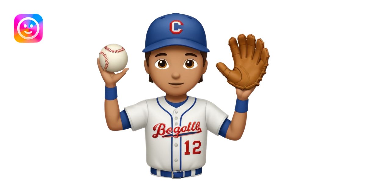 Baseball player catching a ball emoji | AI Emoji Generator