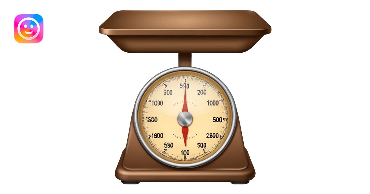 Make a weighing scale emoji in color brown emoji | AI Emoji Generator