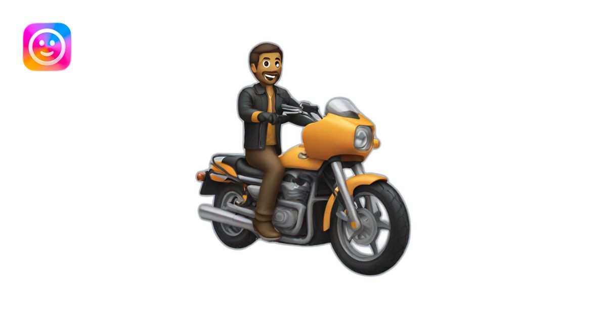 Man on a moto emoji | AI Emoji Generator