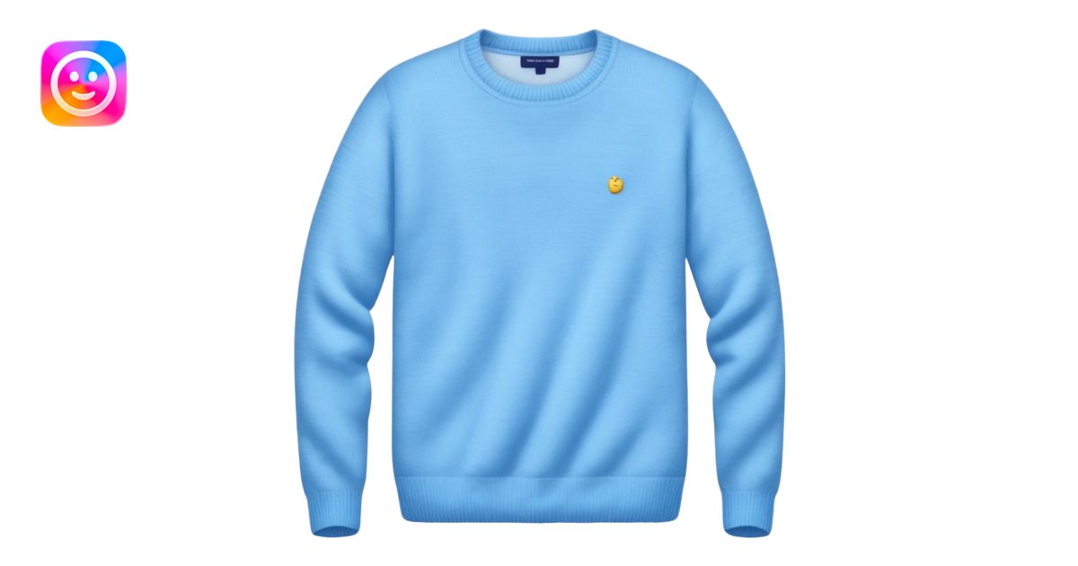 sky-blue sweater with light fabric folds and soft shading, casual style ...