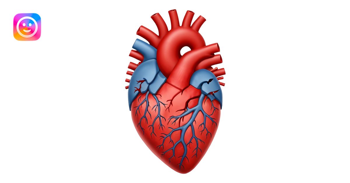 Make a realistic version of this emoji: 💔. Make it a real human heart ...