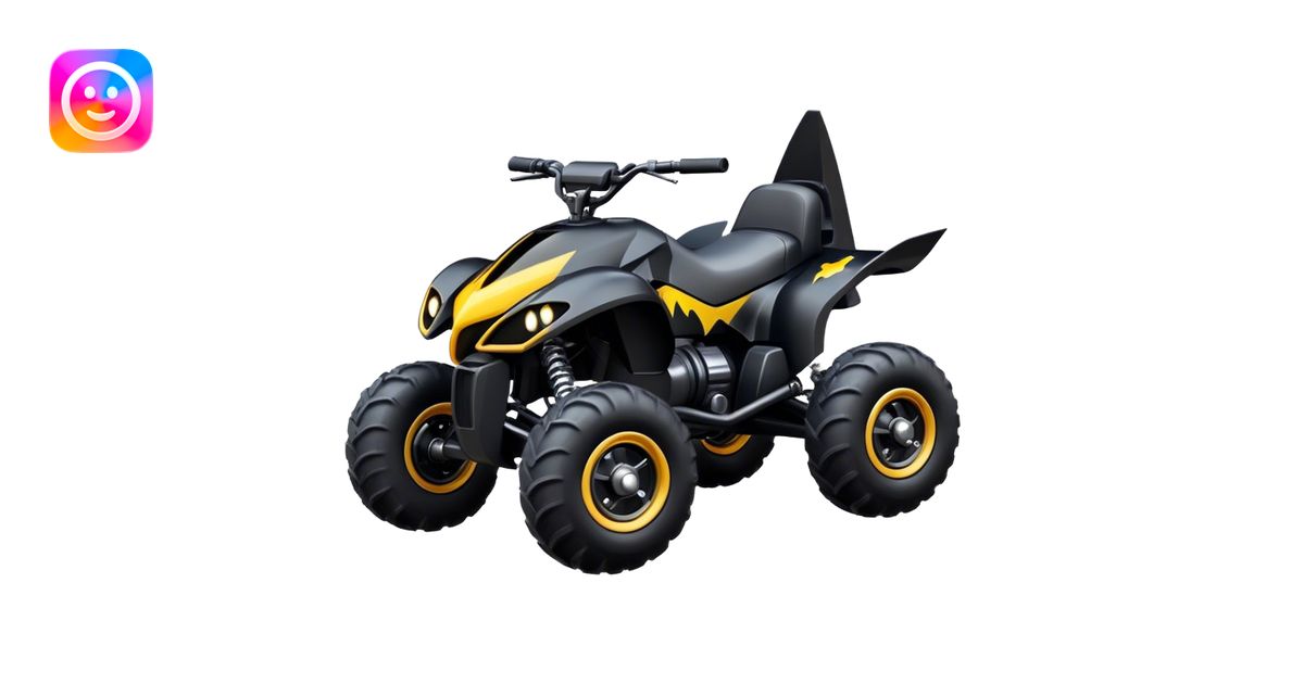 batmobile atv quad cross emoji | AI Emoji Generator