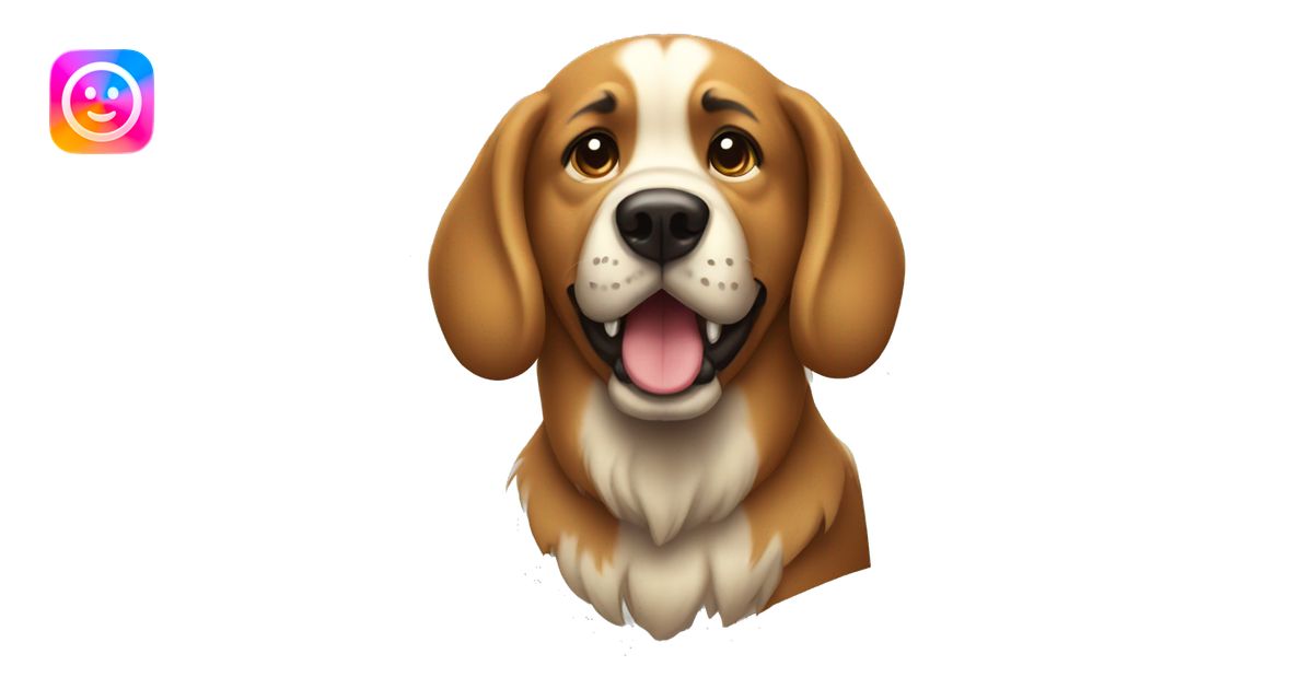 Cool Big Dog emoji | AI Emoji Generator