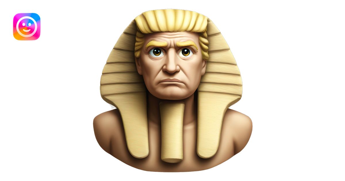 Donald trump head as a sphinx emoji | AI Emoji Generator