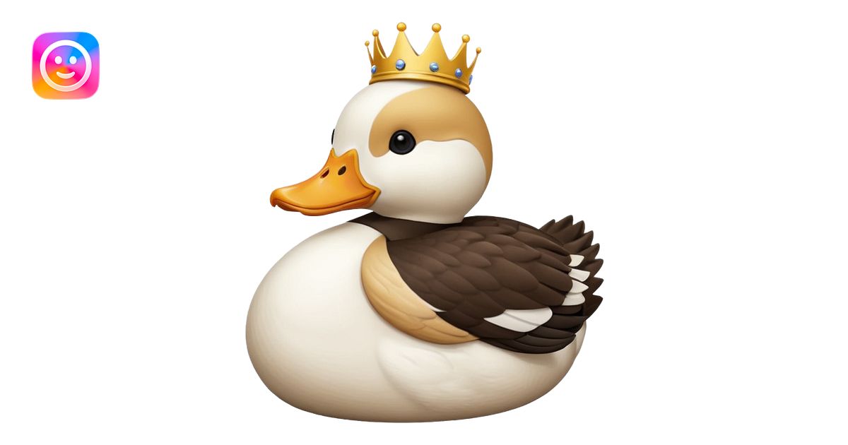 Can I get a king eider duck in the style of an apple emoji emoji | AI ...