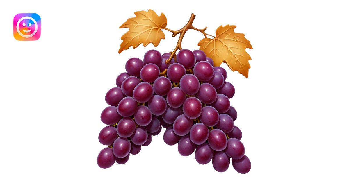 Grapes with caramel emoji | AI Emoji Generator