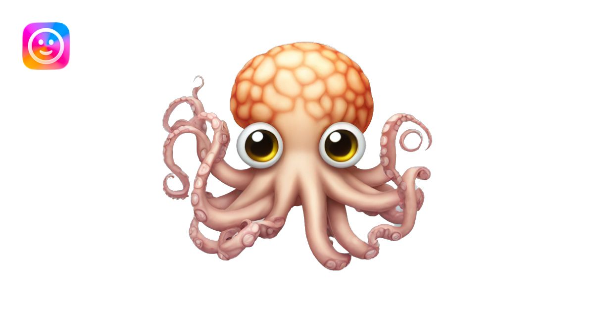 Octupus with brain emoji | AI Emoji Generator