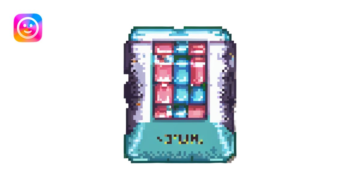 a packet of gum, pixel art style illustration | AI Emoji Generator