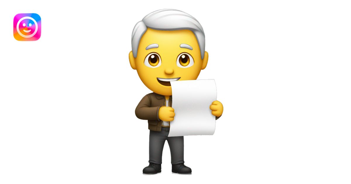 man showing a sheet of paper emoji | AI Emoji Generator