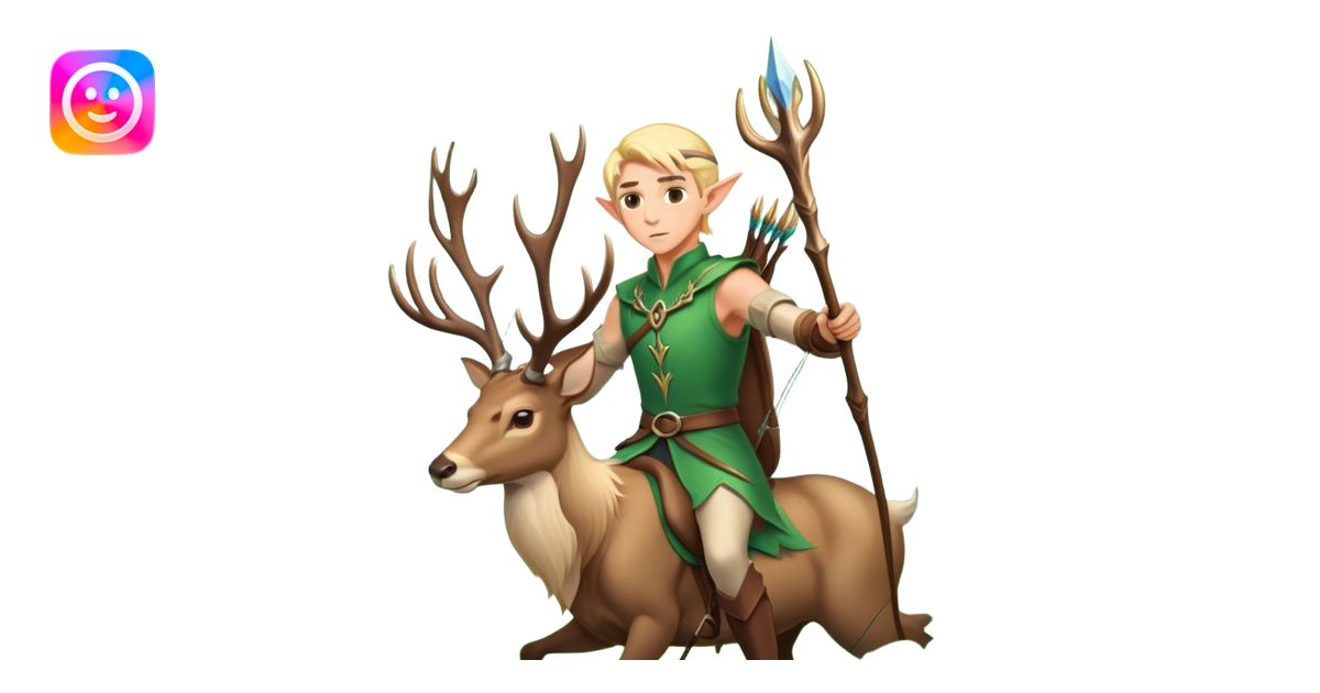 clash-of-clans-aesthetic-blond-male elf-archer-portrait-emoji, rendered ...