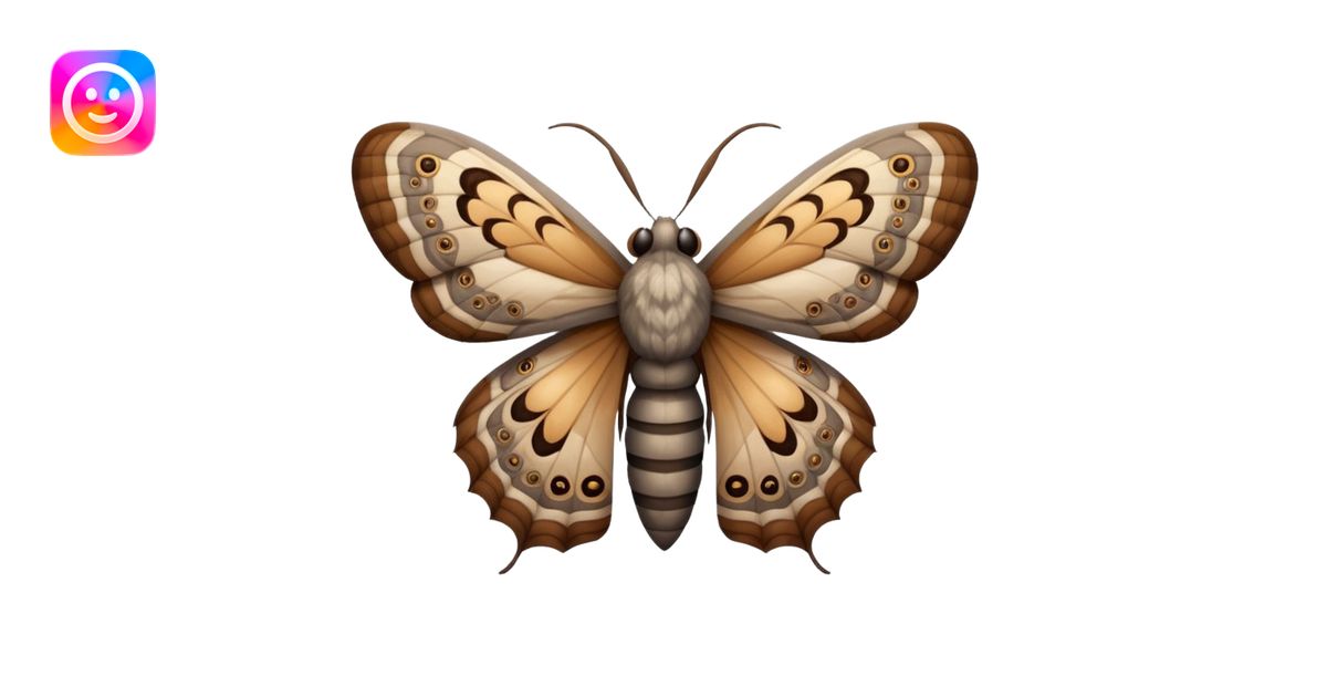 moth, different angle emoji | AI Emoji Generator