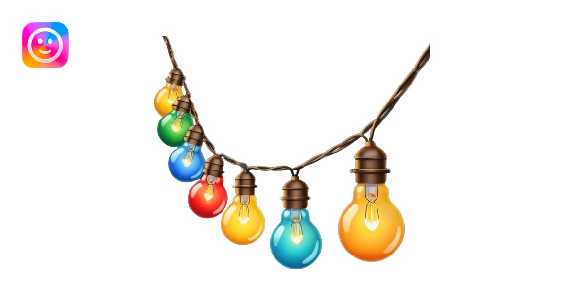Foco de luces navideñas emoji | AI Emoji Generator
