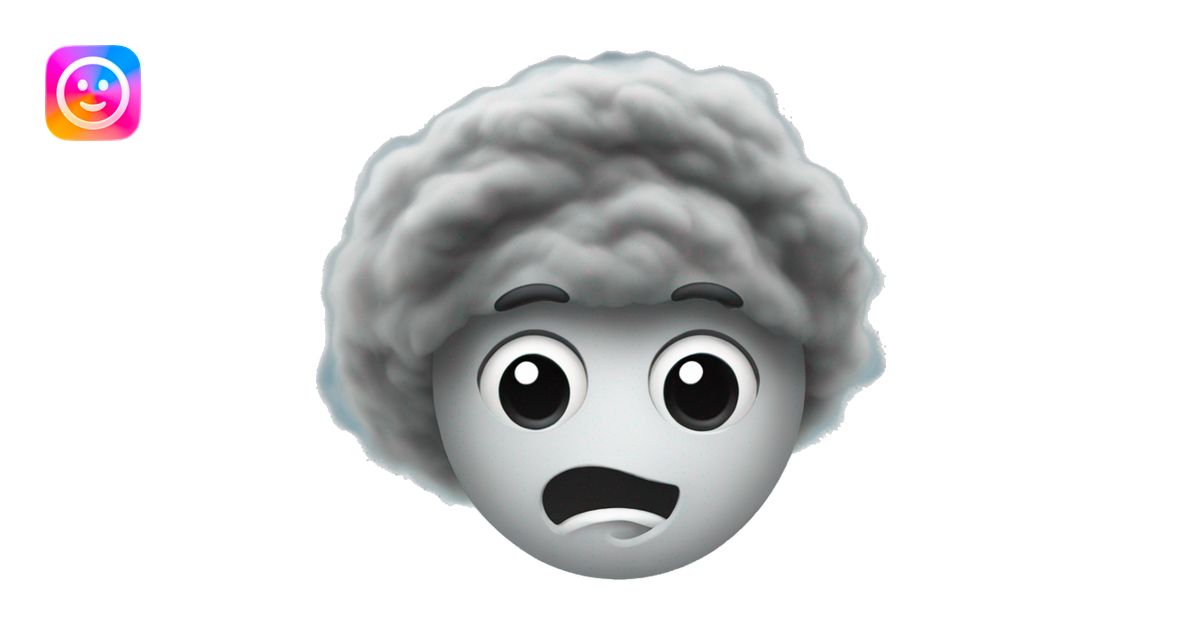 Hurricane. It's got a crazy face on it emoji | AI Emoji Generator