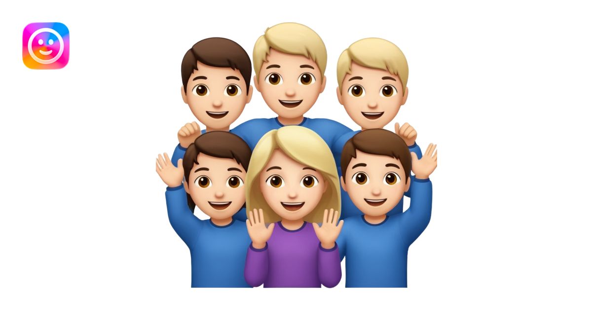 Kids turning around emoji | AI Emoji Generator