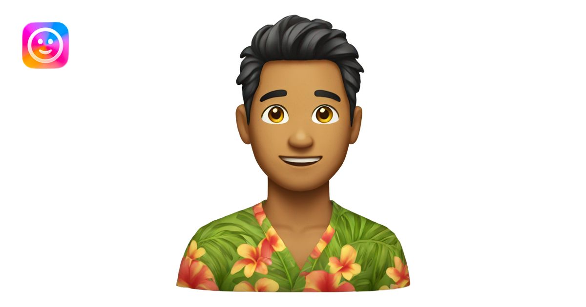 A young Hawaiian man emoji | AI Emoji Generator