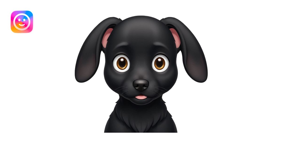 Shadow is a black dog with big upright ears and bright, expressive eyes ...