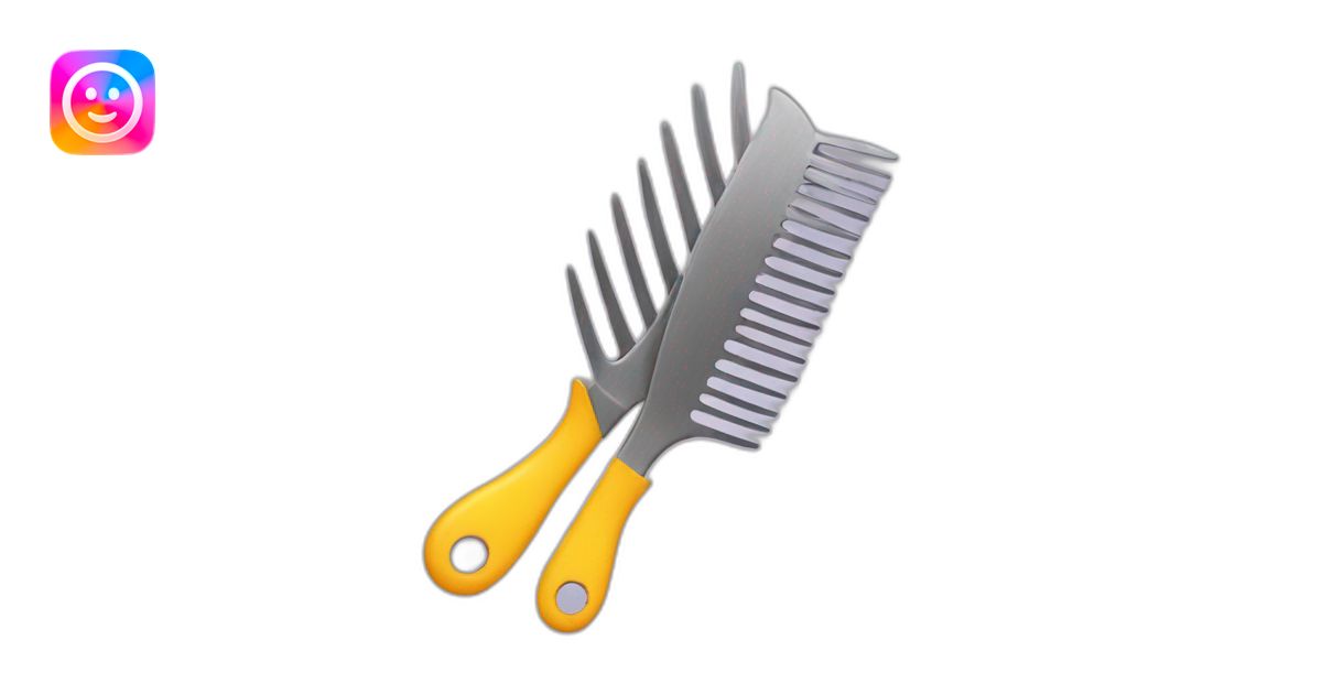 Comb with eyes and legs and hands emoji | AI Emoji Generator
