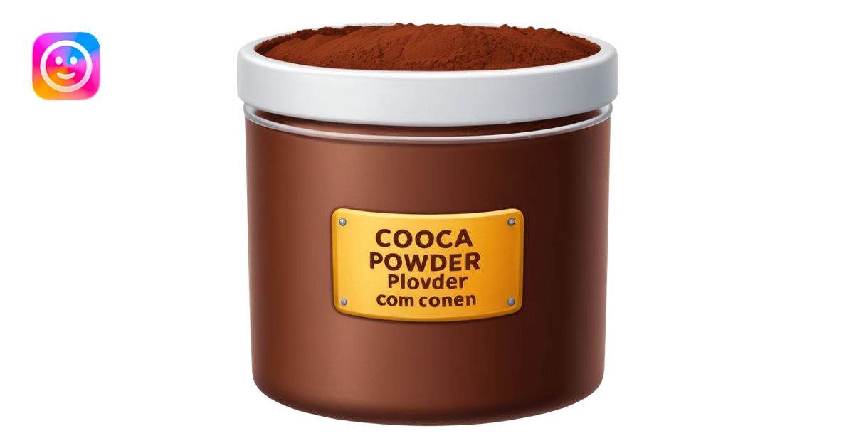 container of cocoa powder emoji | AI Emoji Generator