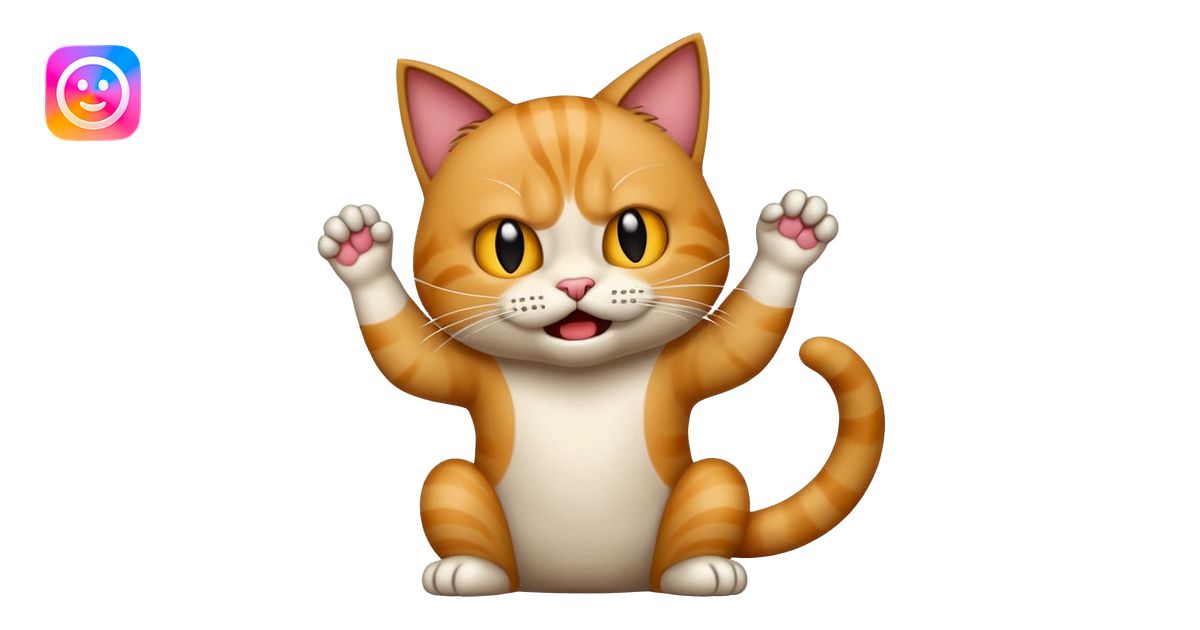 gato scratching and mad realistic emoji | AI Emoji Generator