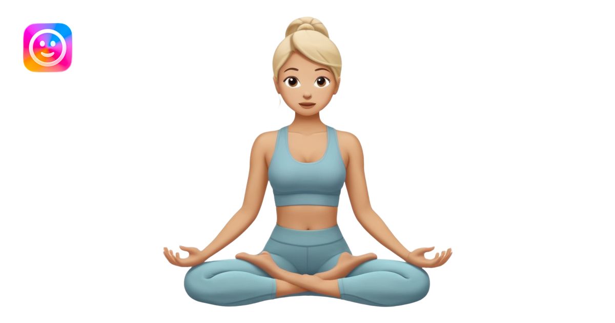 woman burping during yoga practice emoji | AI Emoji Generator