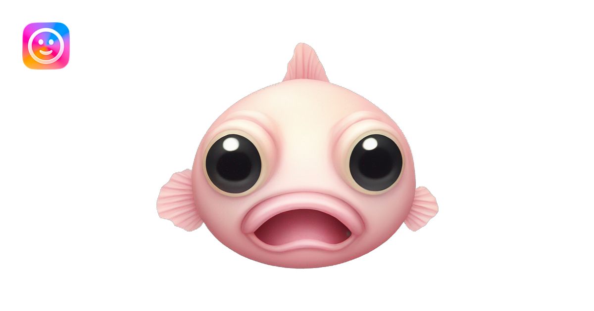 blob fish with droopy nose emoji | AI Emoji Generator