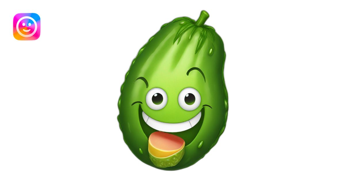smiley eating pickle emoji | AI Emoji Generator