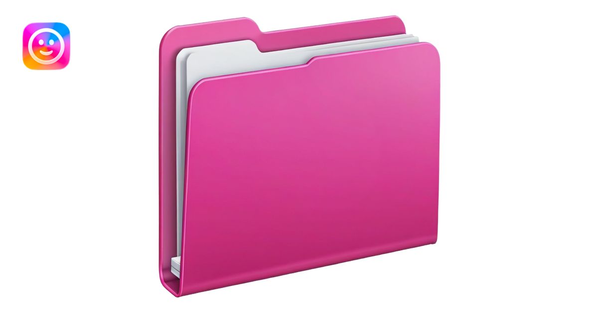 bright pink file folder emoji | AI Emoji Generator