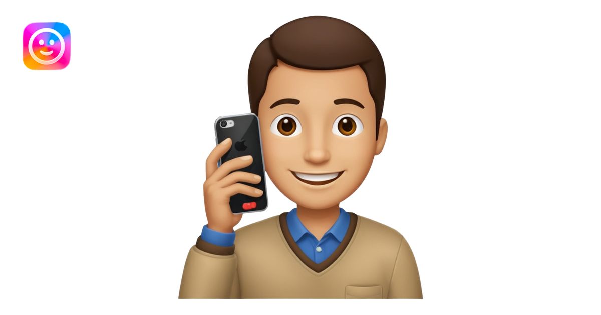 CHICO HABLANDO POR CELULAR emoji | AI Emoji Generator