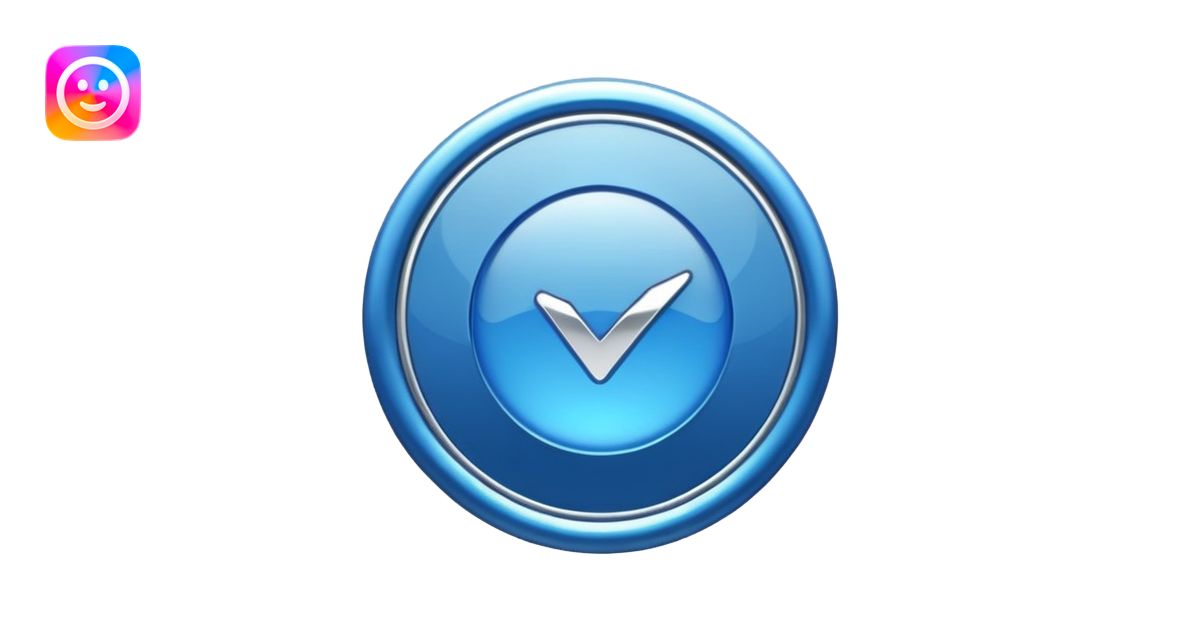 Verified badge in text emoji | AI Emoji Generator