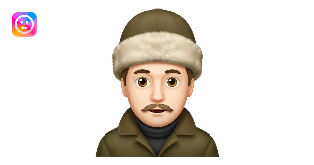 crazy russian man with ushanka emoji | AI Emoji Generator