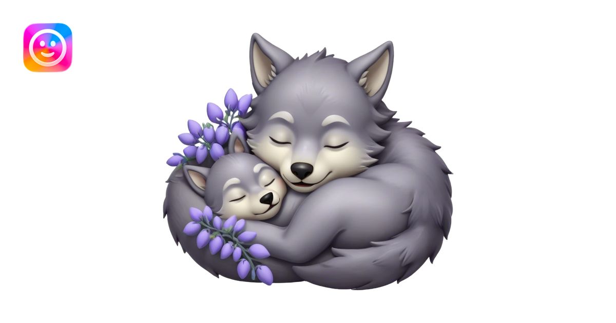 Meme-Worthy Cute Sleeping Werewolf Portrait Emoji, with a cuddly ...