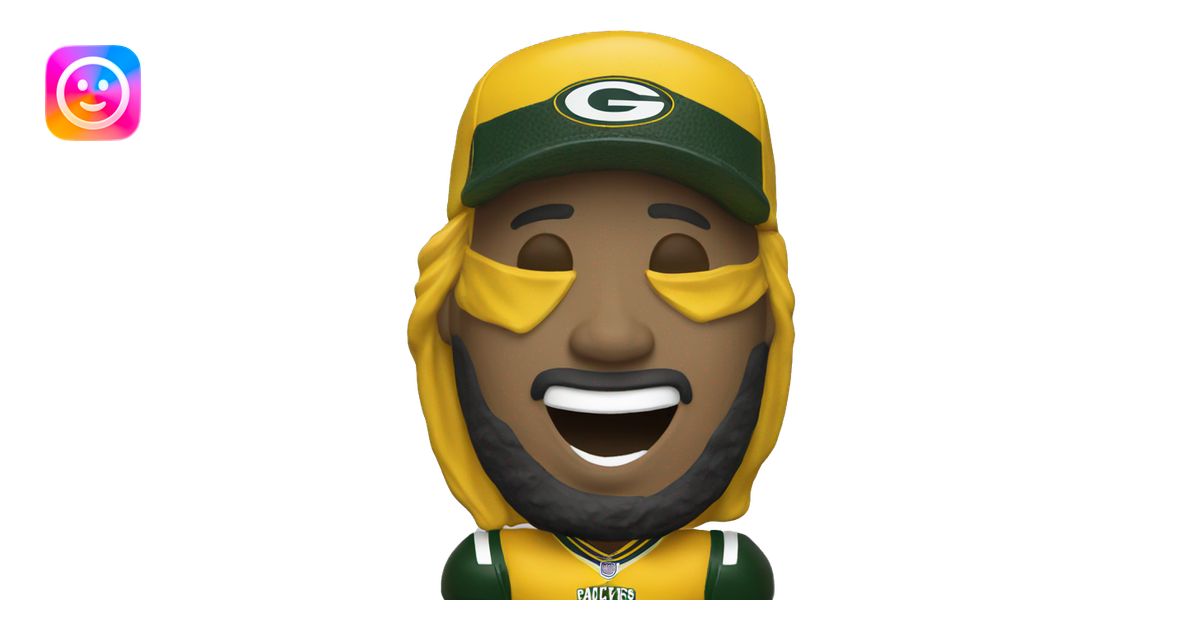 Green Bay Packers bobblehead emoji | AI Emoji Generator