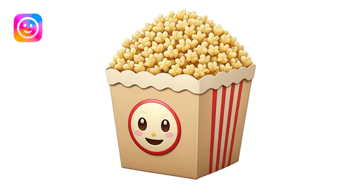 Popcorn in box beige color emoji | AI Emoji Generator