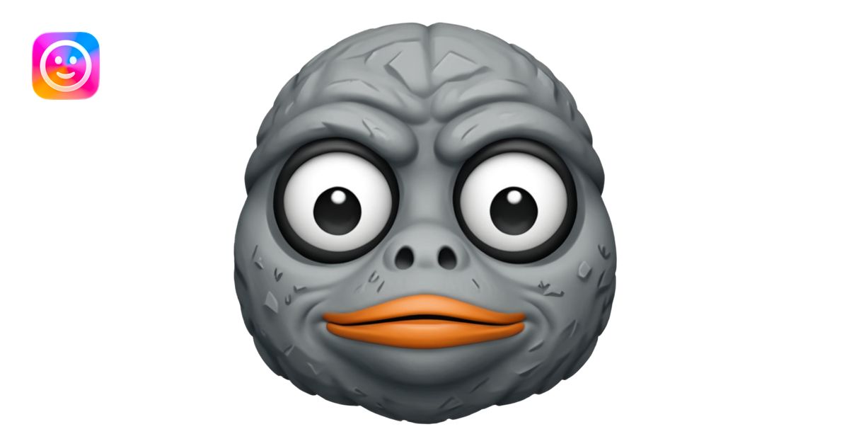 pepe feelsbadman rock face only emoji | AI Emoji Generator