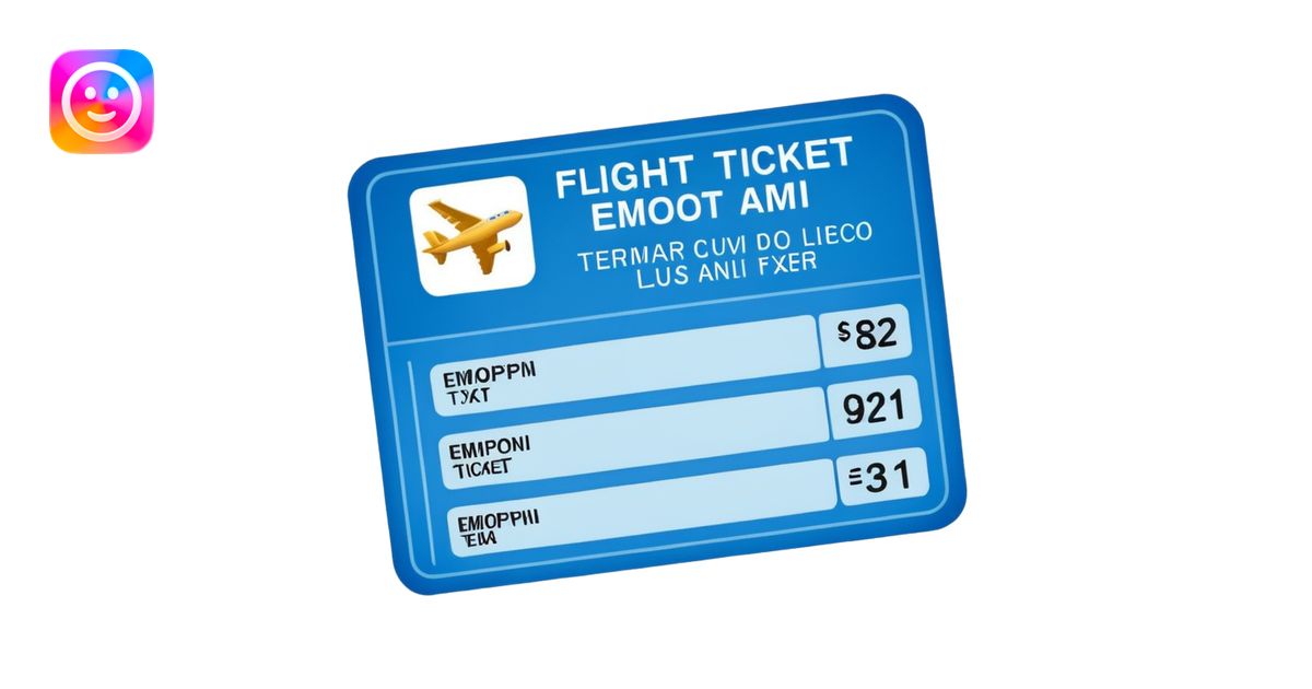 I will buy the flight ticket emoji | AI Emoji Generator