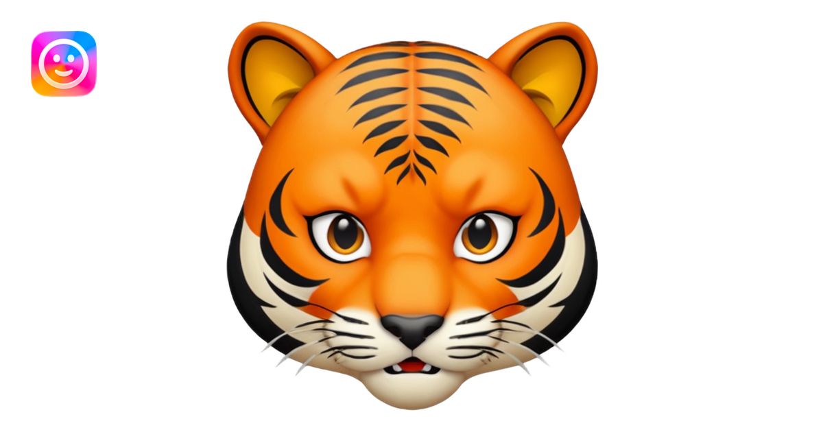 derpy tiger face from kpop demon hunters emoji | AI Emoji Generator
