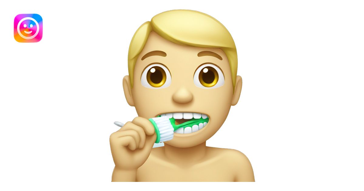 washing teeth with toothbrush emoji | AI Emoji Generator