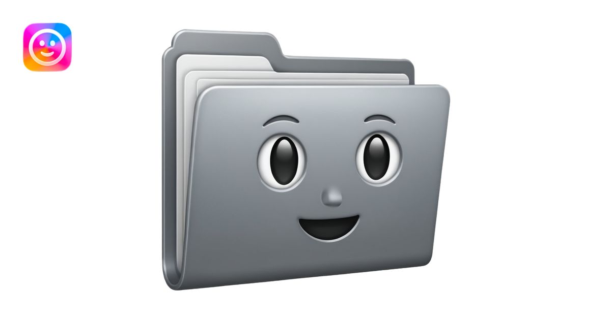 folder macos gray and white emoji | AI Emoji Generator