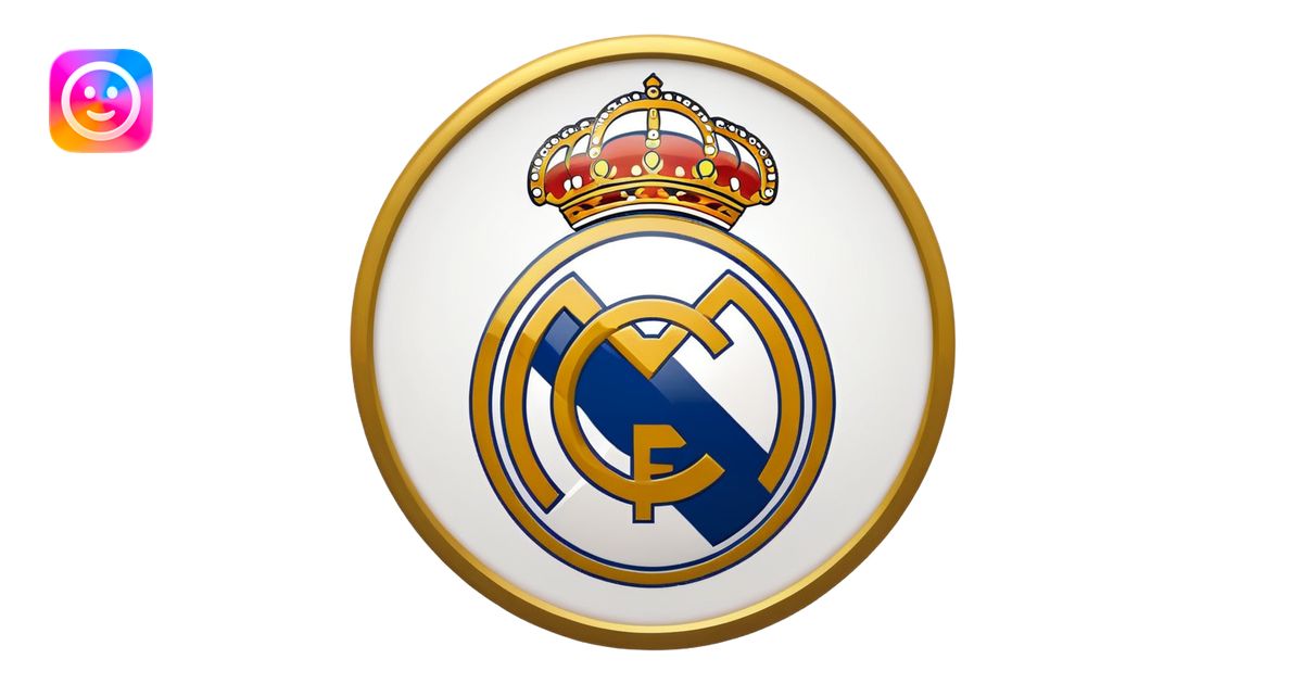 Real Madrid club logo emoji style simplified design emoji | AI Emoji ...