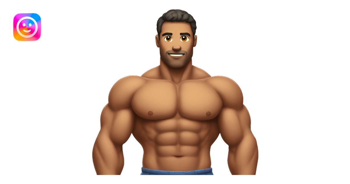 strong man with muscles emoji | AI Emoji Generator