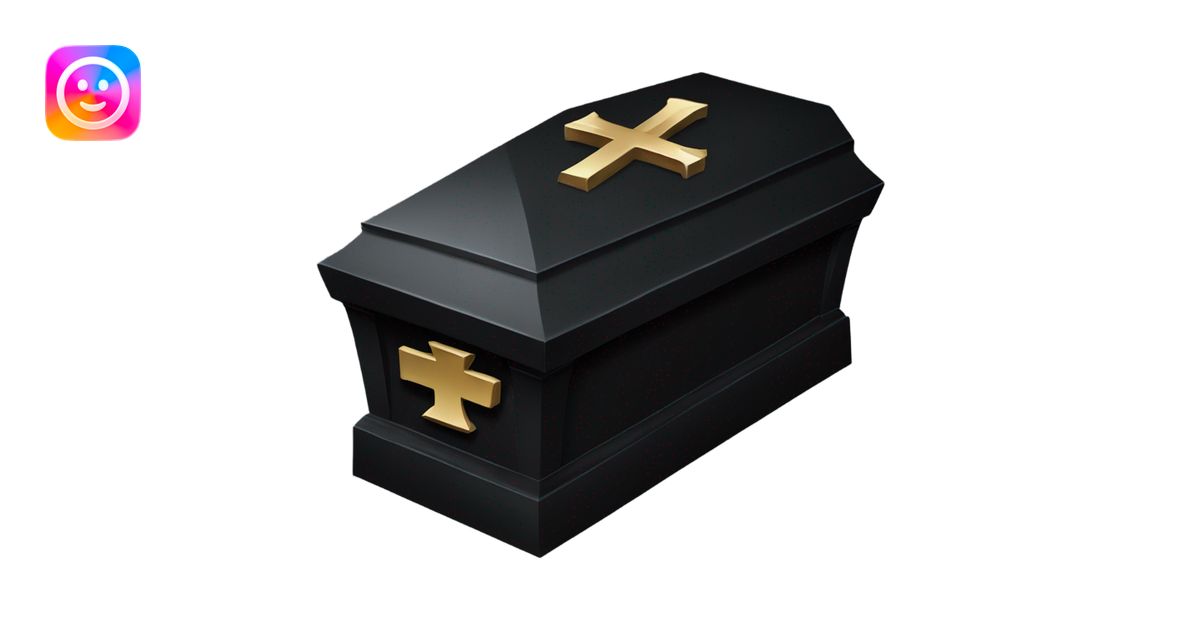 Black coffin with a cross on it emoji | AI Emoji Generator