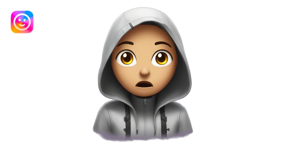cyber girl scared emoji | AI Emoji Generator