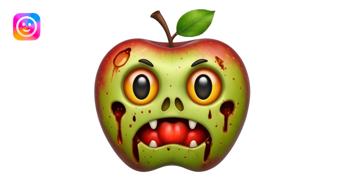 cursed apple emoji | AI Emoji Generator